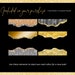 GOLD Paper Borders, Paper Tears Clipart, Gold Glitter Overlay Pngs ...