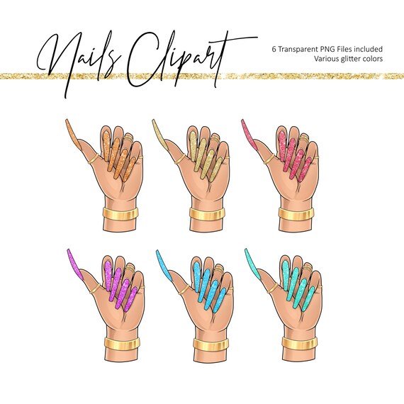 Manicure Hand Clipart Border
