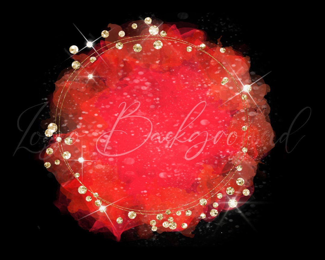 Red Circle Logo, Red Background, Red Watercolor, Sparkles, Gold Png ...