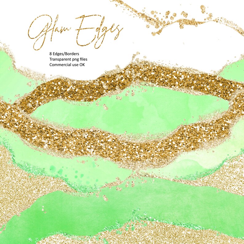 Green Borders Neon Green Clipart Green Edges Green and - Etsy