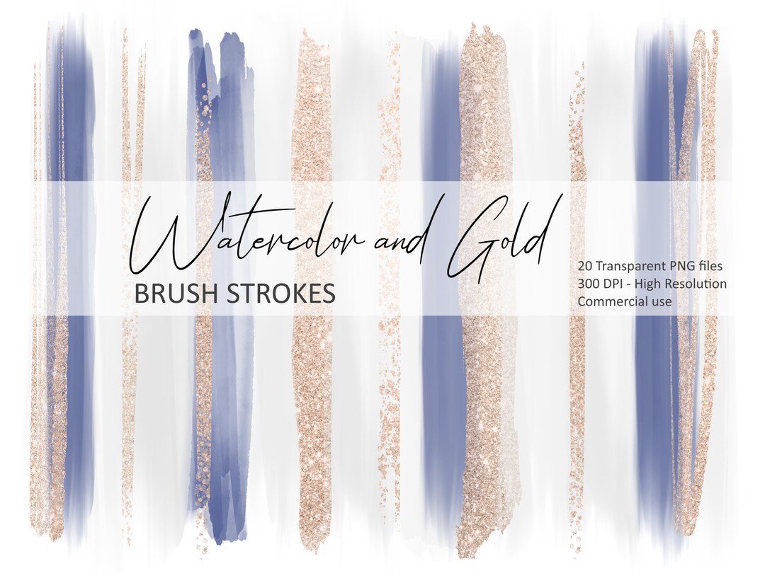 Navy Blue Strokes, Grey Stroke, Rose Gold Stroke, Glitter, Watercolor ...