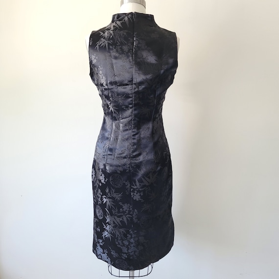 Satin Asian Style Dress • Silky Mandarin Cheongsam Bl… - Gem