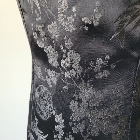 Satin Asian Style Dress • Silky Mandarin Cheongsam Bl… - Gem