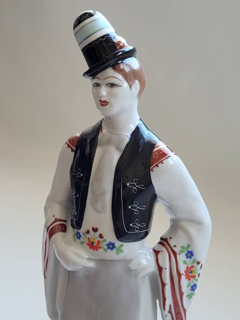 Hungarian Hollohaza Porcelain Figurine Traditional Mans - Etsy