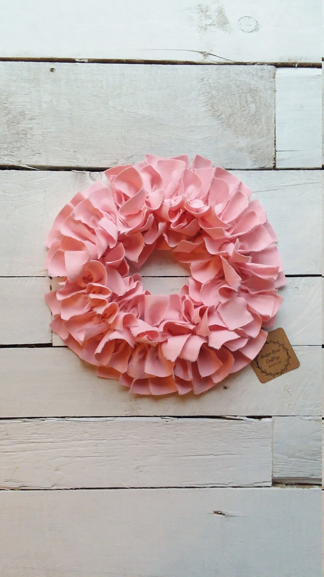 Light Pink Wreath 11-12, Light Pink Fabric Wreath, Pink Wall Decor ...