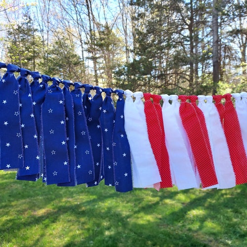 Stars and Stripes : Large American Flag Bunting Banner Garland - Etsy