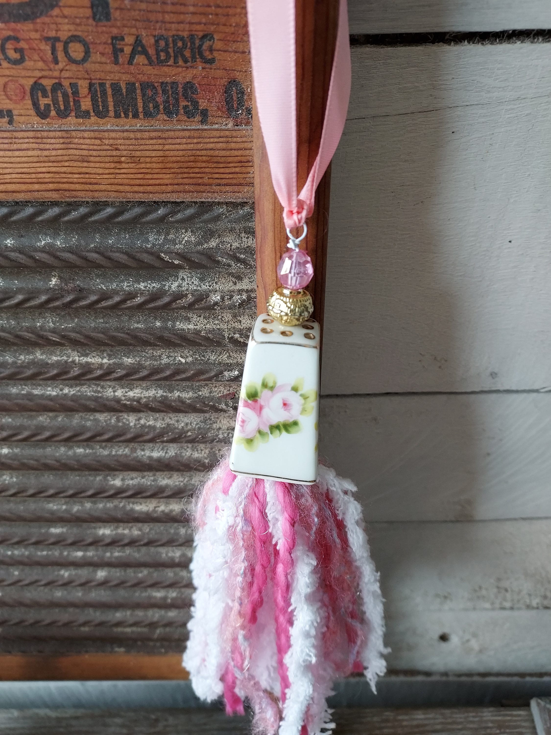 Vintage Salt Shaker Tassel, Yarn Tassel, Nippon Salt Shaker, Decorator ...