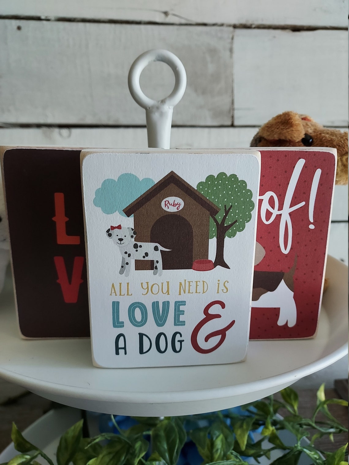 Dog Mini Signs Dog Tiered Tray Decor Dog Block Signs Dog - Etsy