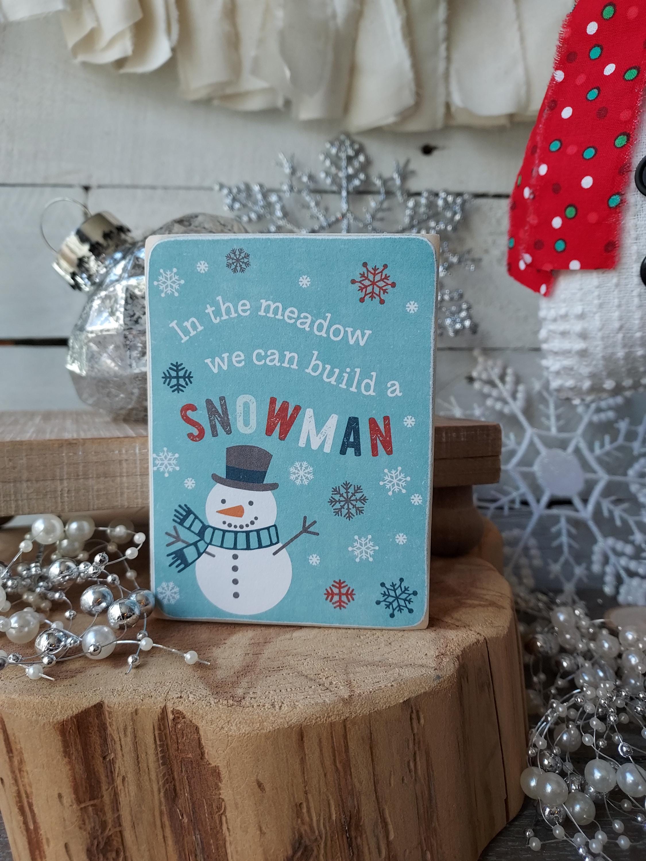 Winter Mini Wood Signs for Tiered Trays and Displays, Mini Winter Signs ...