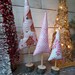 Pink Christmas Whimsy Trees, Set of 3 Whimsical Fabric Trees, Tiered ...