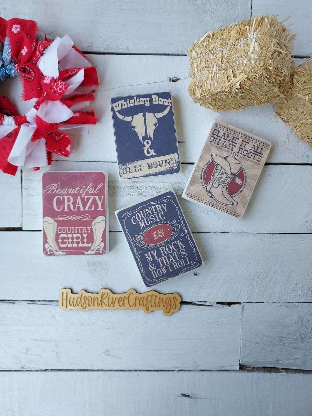 Country Music Mini Sign: Western Tiered Tray Decor - Etsy