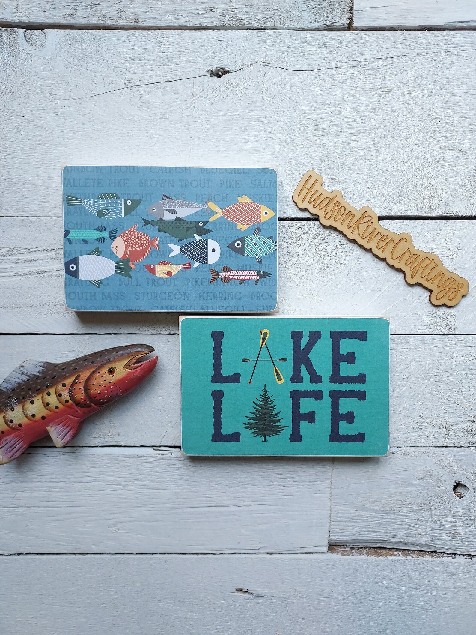Lake Life or Fish Signs Lake House Decor Lake Sign Fishing - Etsy