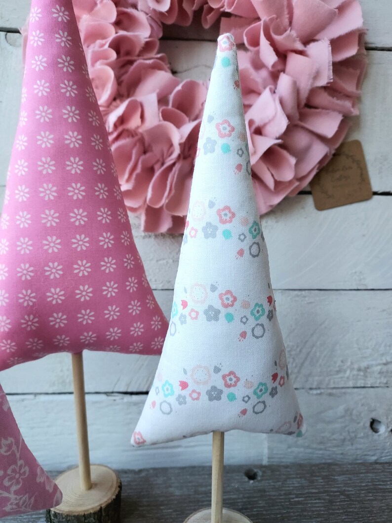 Light Pink Whimsy Trees, Set of 3 Whimsical Fabric Trees, Baby Girl ...