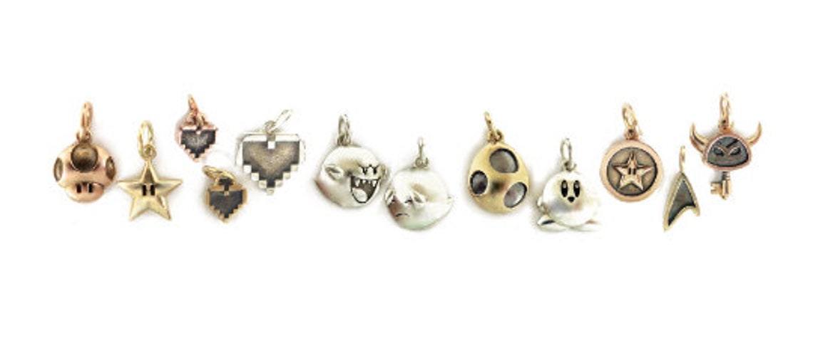 Small Sterling Silver Super Mario Bros Boo Pendant With Silver | Etsy