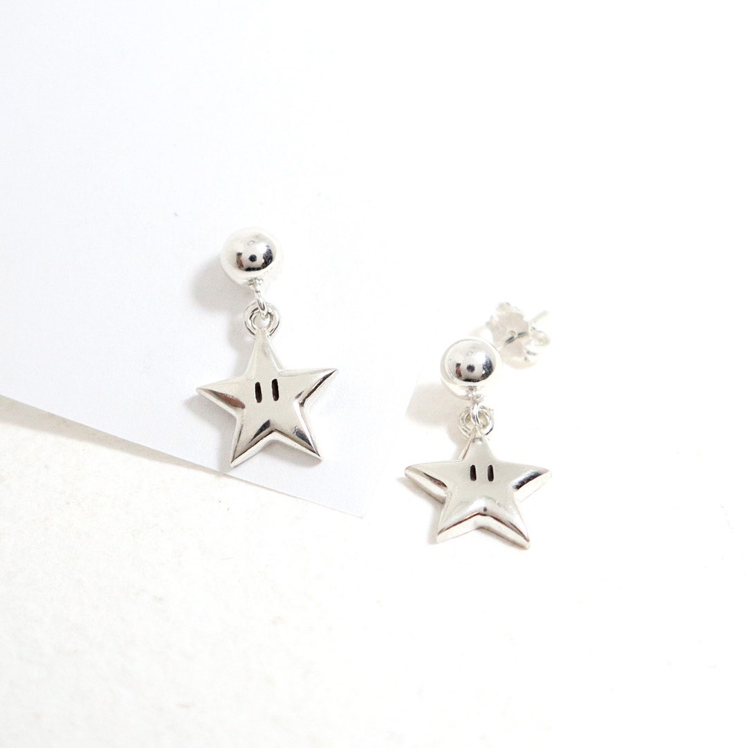Super Star Dangle Earrings, Sterling Silver Starmen, Invincible Star ...