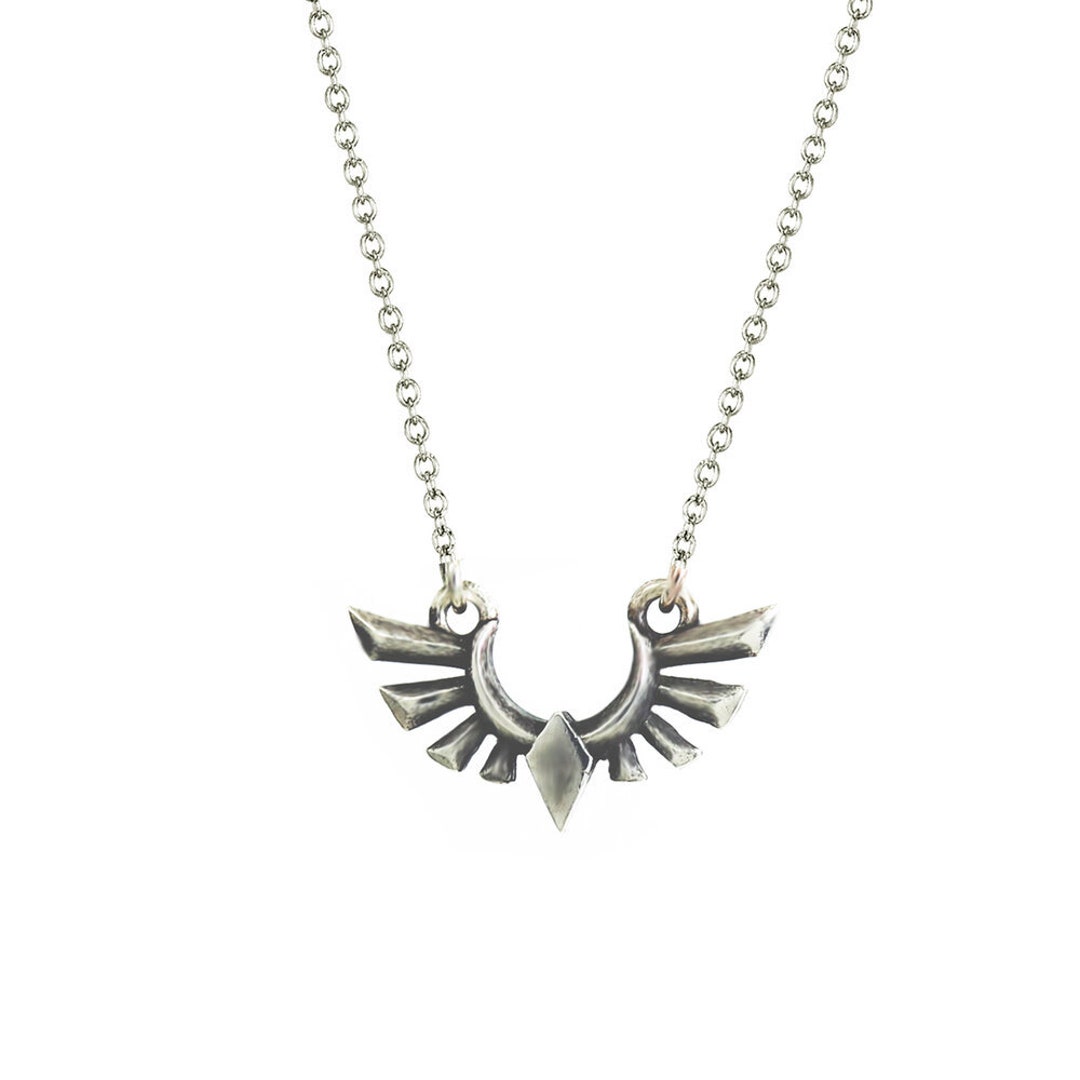 Sterling Silver Hyrule Crest Necklace, Legend of Zelda Inspired ...