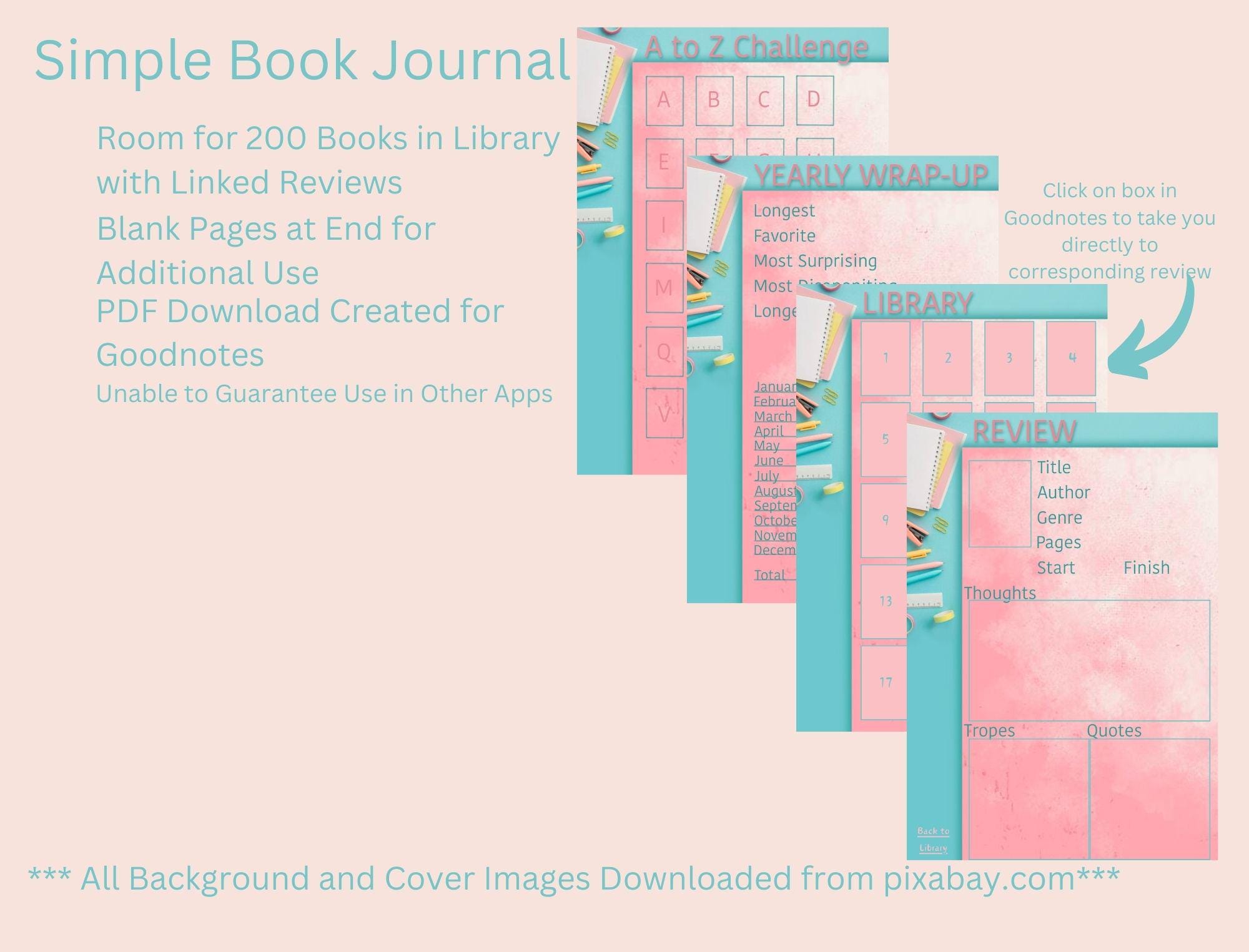 Just a Girl Who Loves Books Simple Book Journal - Etsy