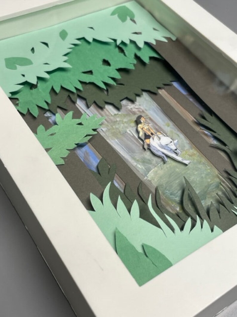 Forest Princess Paper Shadow Box Frame - Etsy
