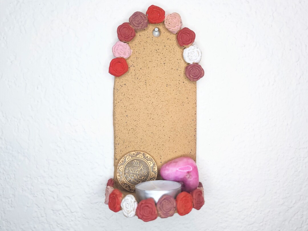 Rose Adorned Hanging Ceramic Altar Shrine Stone Ware Hand Made - Etsy