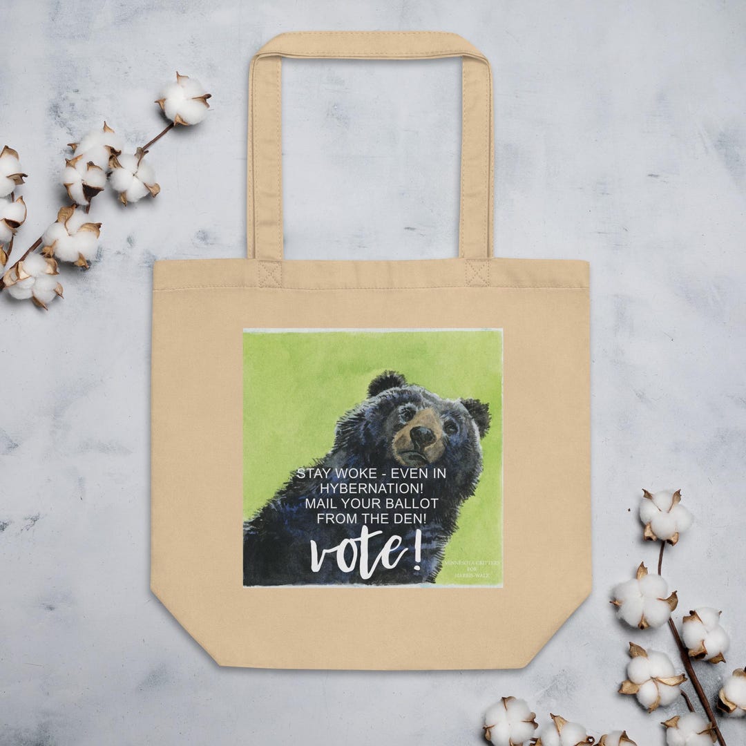 Minnesota Critters Bear Eco Tote Bag - Etsy