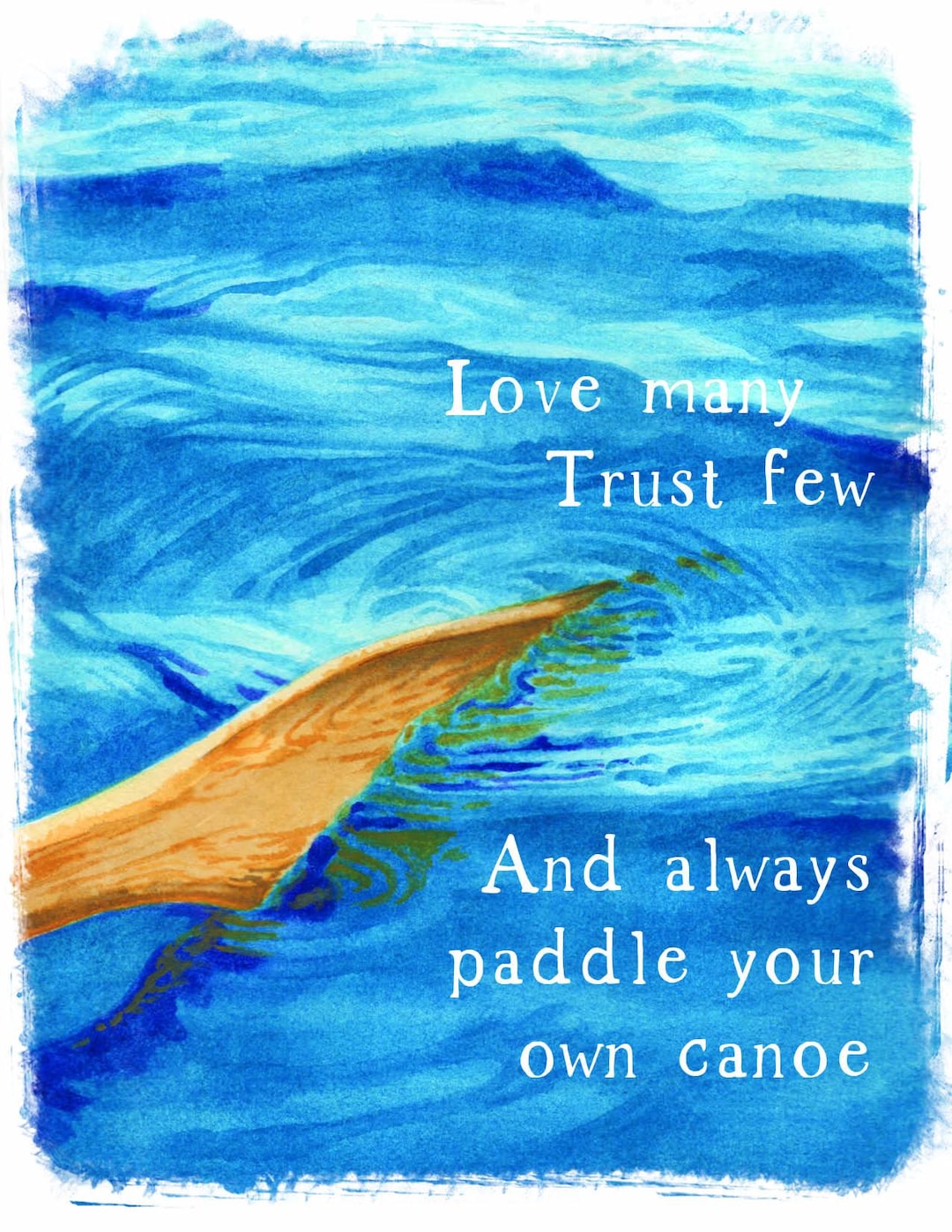 Paddle Your Own Canoe Encouragement Card - Etsy