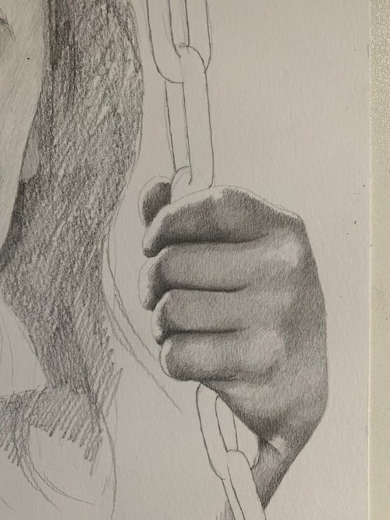 Custom Hand-drawn Pencil Portrait - Etsy