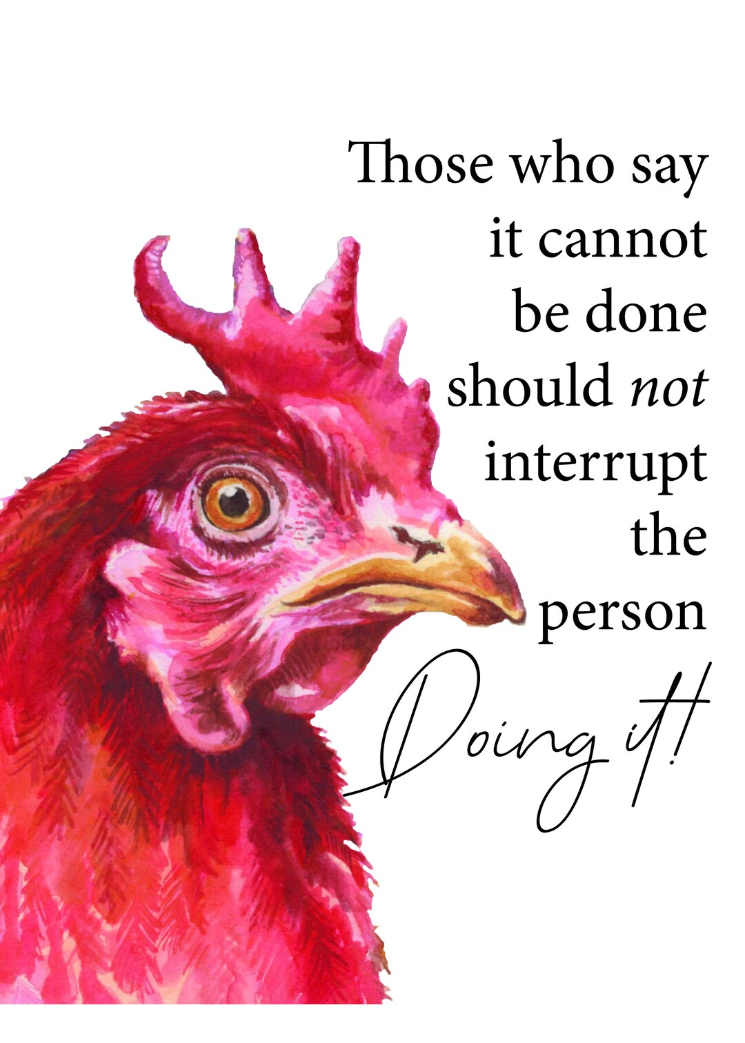 Red Hen Rocks Notecard - Etsy