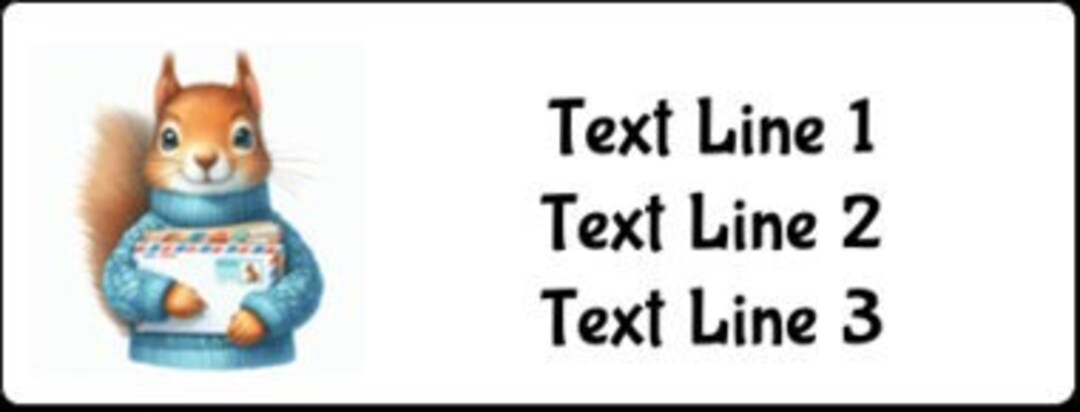 Squirrel Envelopes Address Labels Printable Labels Animal Labels Happy ...