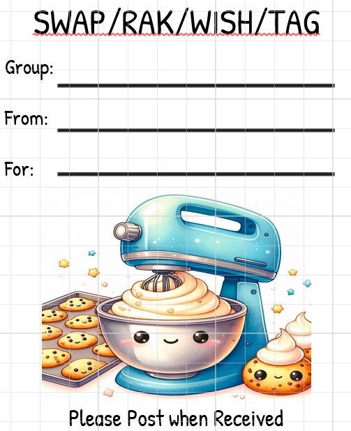 Printable INSTANT DOWNLOAD Tag Insert RAK Wish Group Label Pen Pal ...