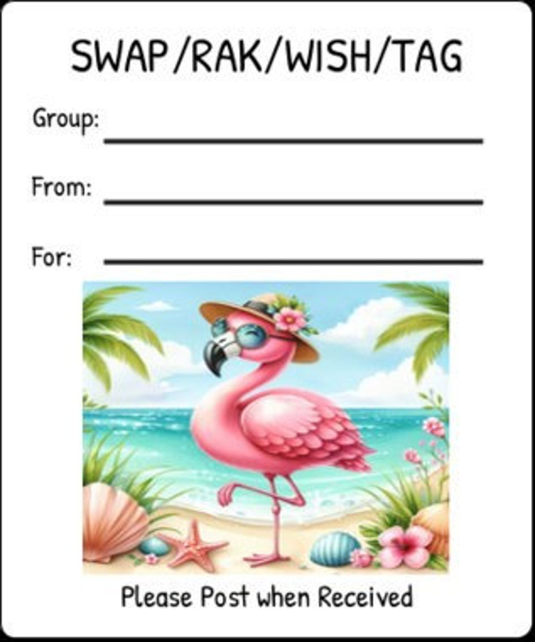Printable INSTANT DOWNLOAD Tag Insert RAK Wish Group Label - Pen Pal ...