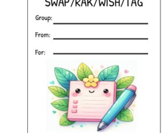 Printable INSTANT DOWNLOAD Tag Insert RAK Wish Group Label Pen Pal ...