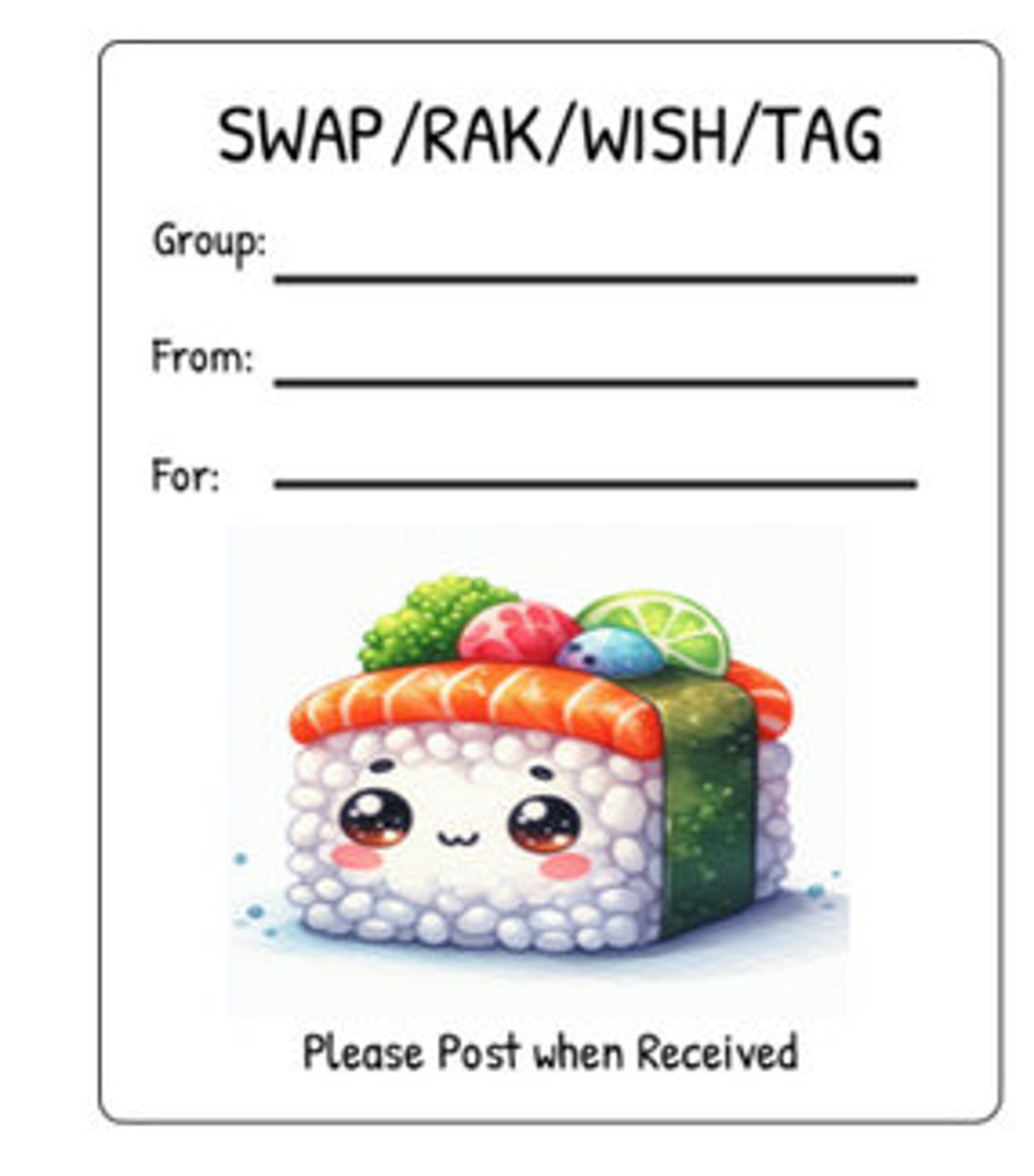 Printable INSTANT DOWNLOAD Tag Insert RAK Wish Group Label Pen Pal ...