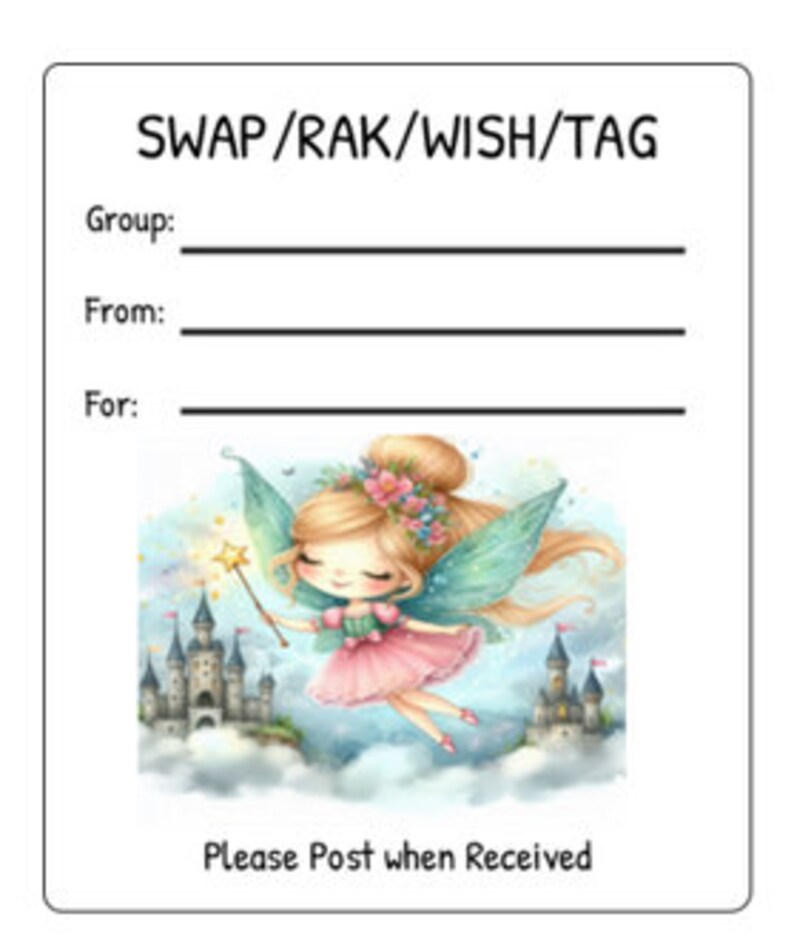 Printable INSTANT DOWNLOAD Tag Insert RAK Wish Group Label Pen Pal ...