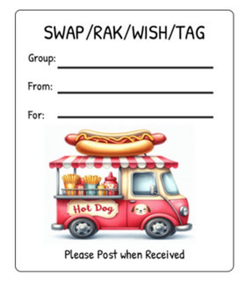 Printable INSTANT DOWNLOAD Tag Insert RAK Wish Group Label Pen Pal ...