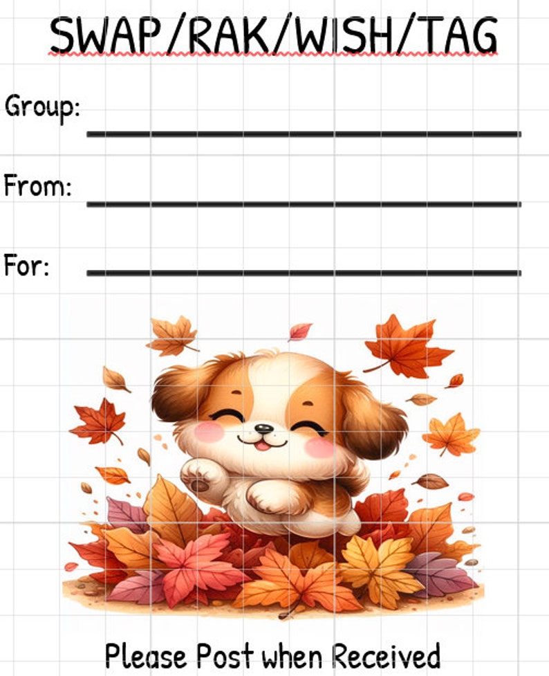 Printable INSTANT DOWNLOAD Tag Insert RAK Wish Group Label Pen Pal ...