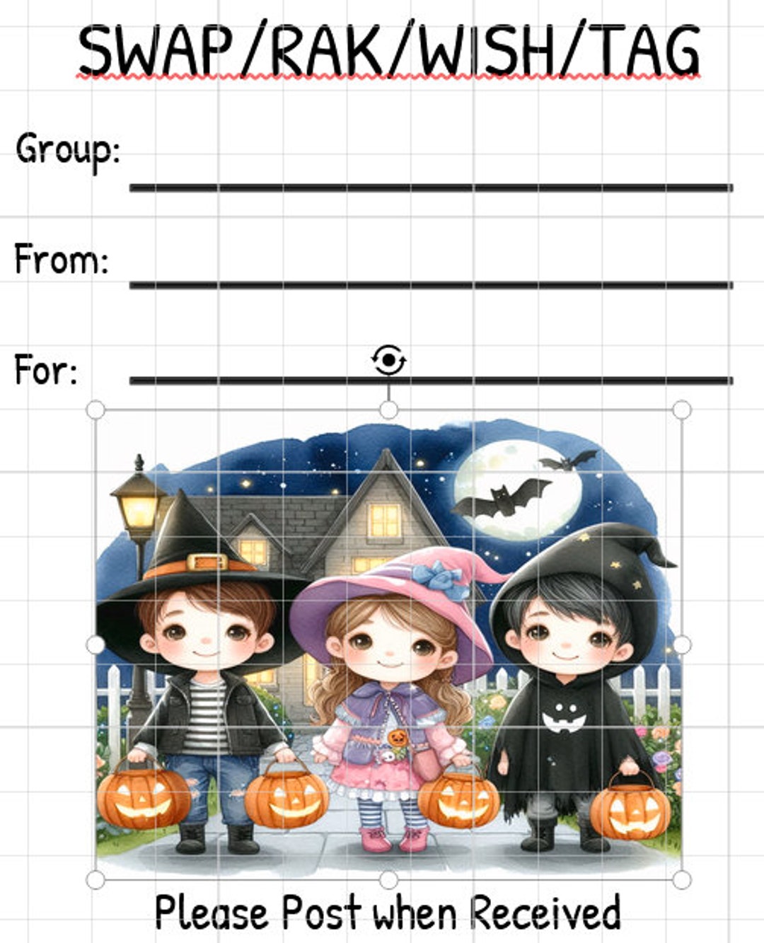 Printable INSTANT DOWNLOAD Tag Insert RAK Wish Group Label Pen Pal ...