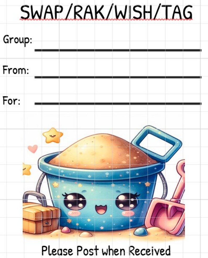 Printable INSTANT DOWNLOAD Tag Insert RAK Wish Group Label Pen Pal ...