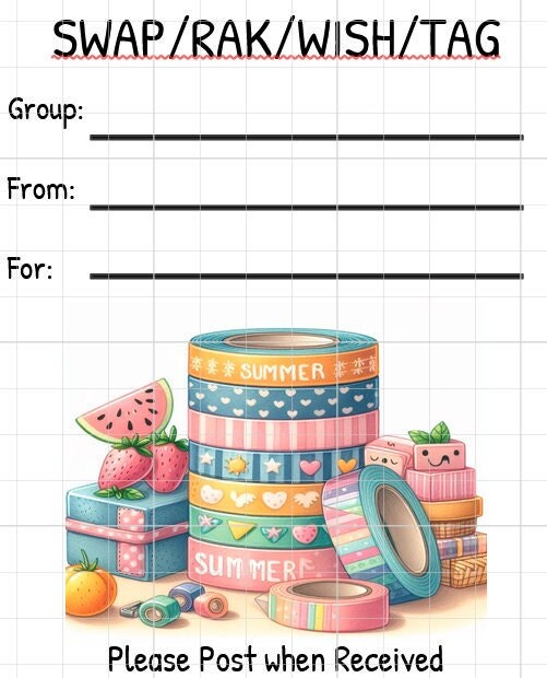 Printable INSTANT DOWNLOAD Tag Insert RAK Wish Group Label Pen Pal ...
