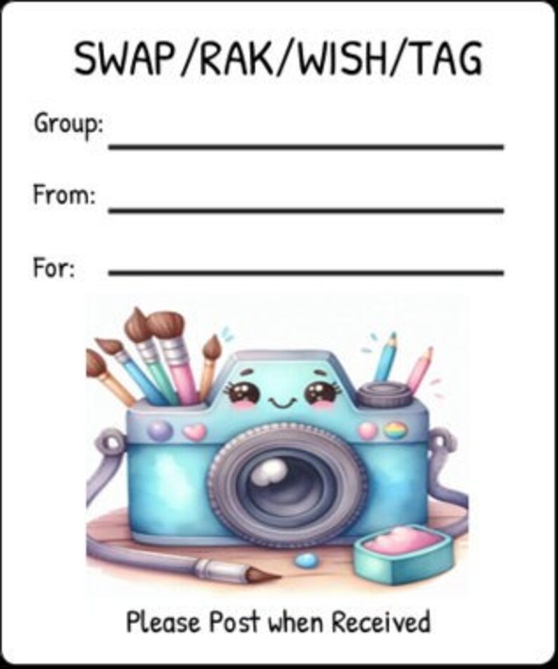 Printable INSTANT DOWNLOAD Tag Insert RAK Wish Group Label - Pen Pal ...