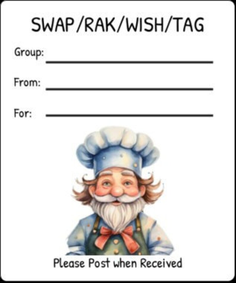 Printable INSTANT DOWNLOAD Tag Insert RAK Wish Group Label - Pen Pal ...