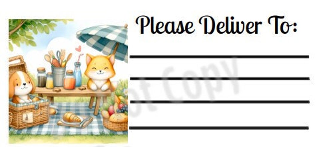 Printable INSTANT DOWNLOAD PDT Please Deliver to Labels Mailing Label ...