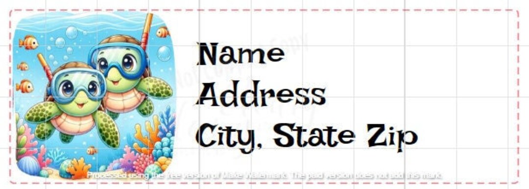 Turtle Address Labels Kawaii for Happy Mail Penpals Penpalling Swap PDT ...