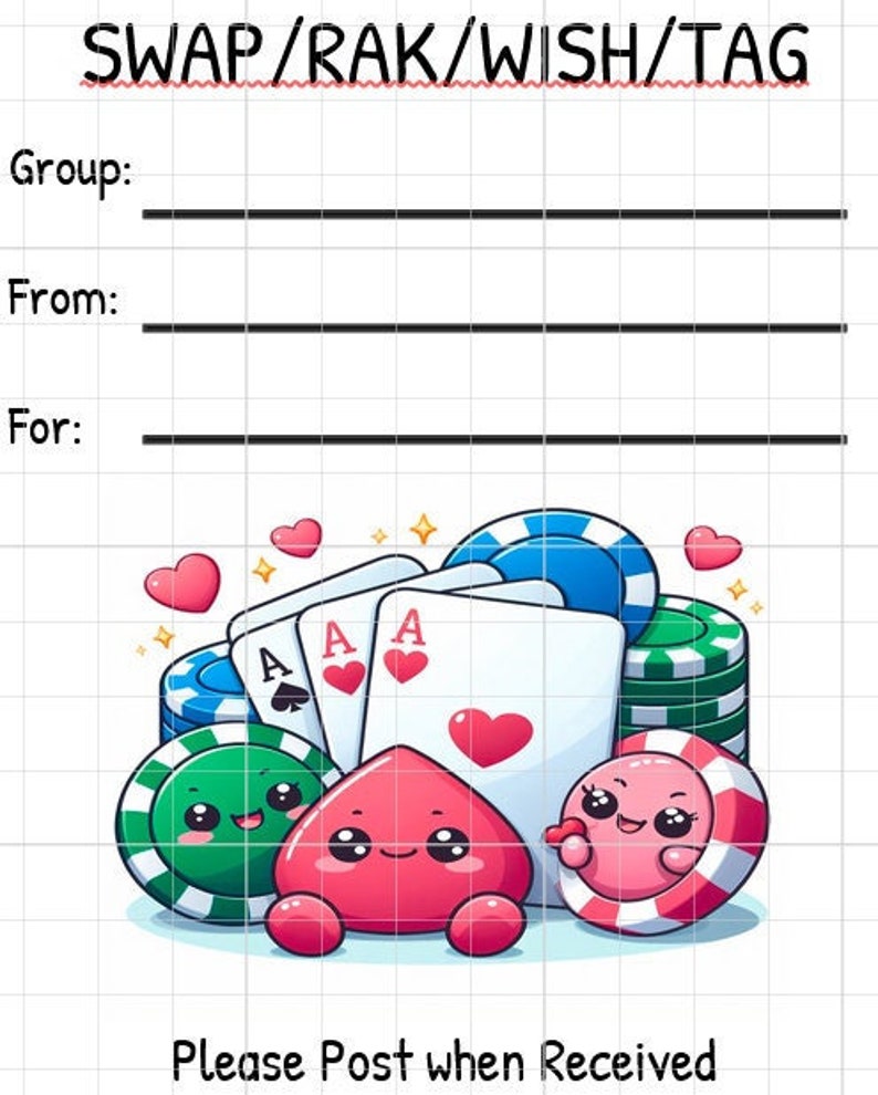 Printable INSTANT DOWNLOAD Tag Insert RAK Wish Group Label Pen Pal ...