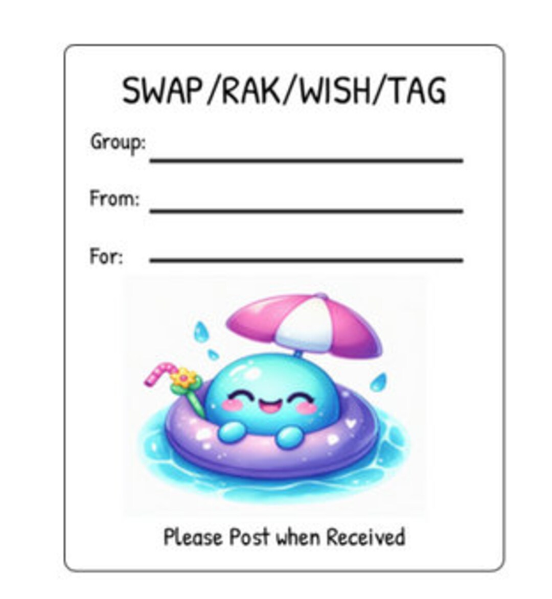 Printable INSTANT DOWNLOAD Tag Insert RAK Wish Group Label Pen Pal ...