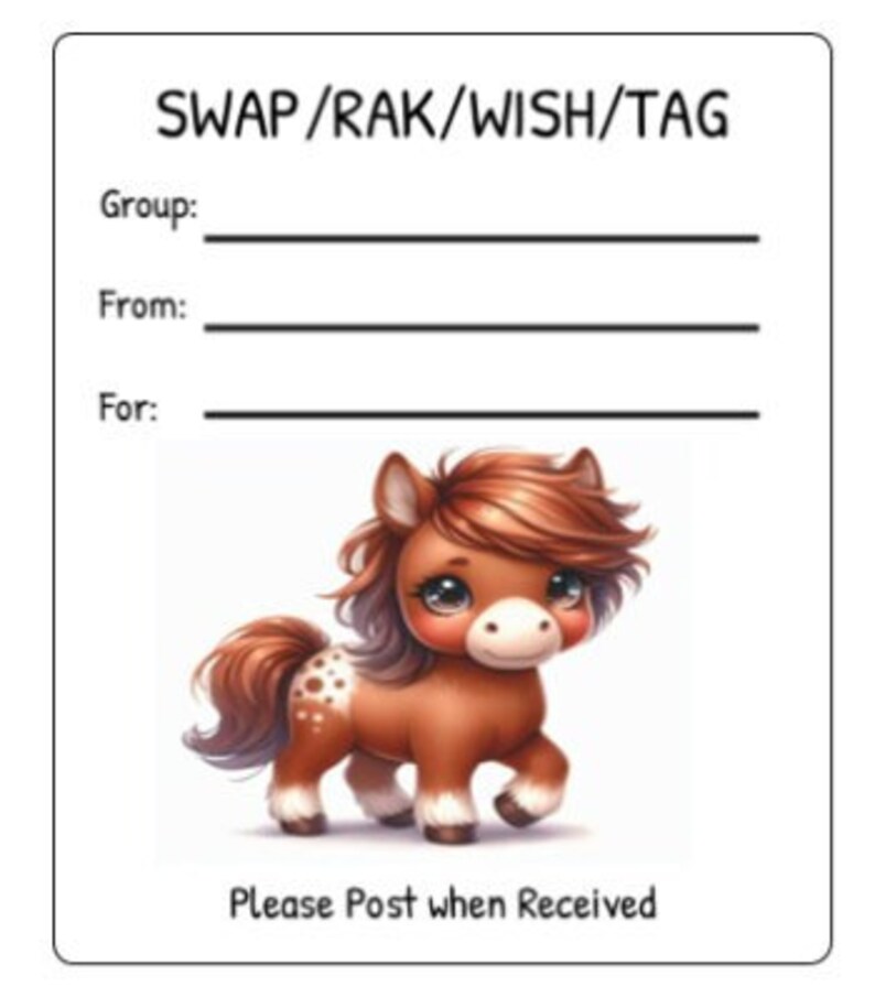 Printable INSTANT DOWNLOAD Tag Insert RAK Wish Group Label Pen Pal ...