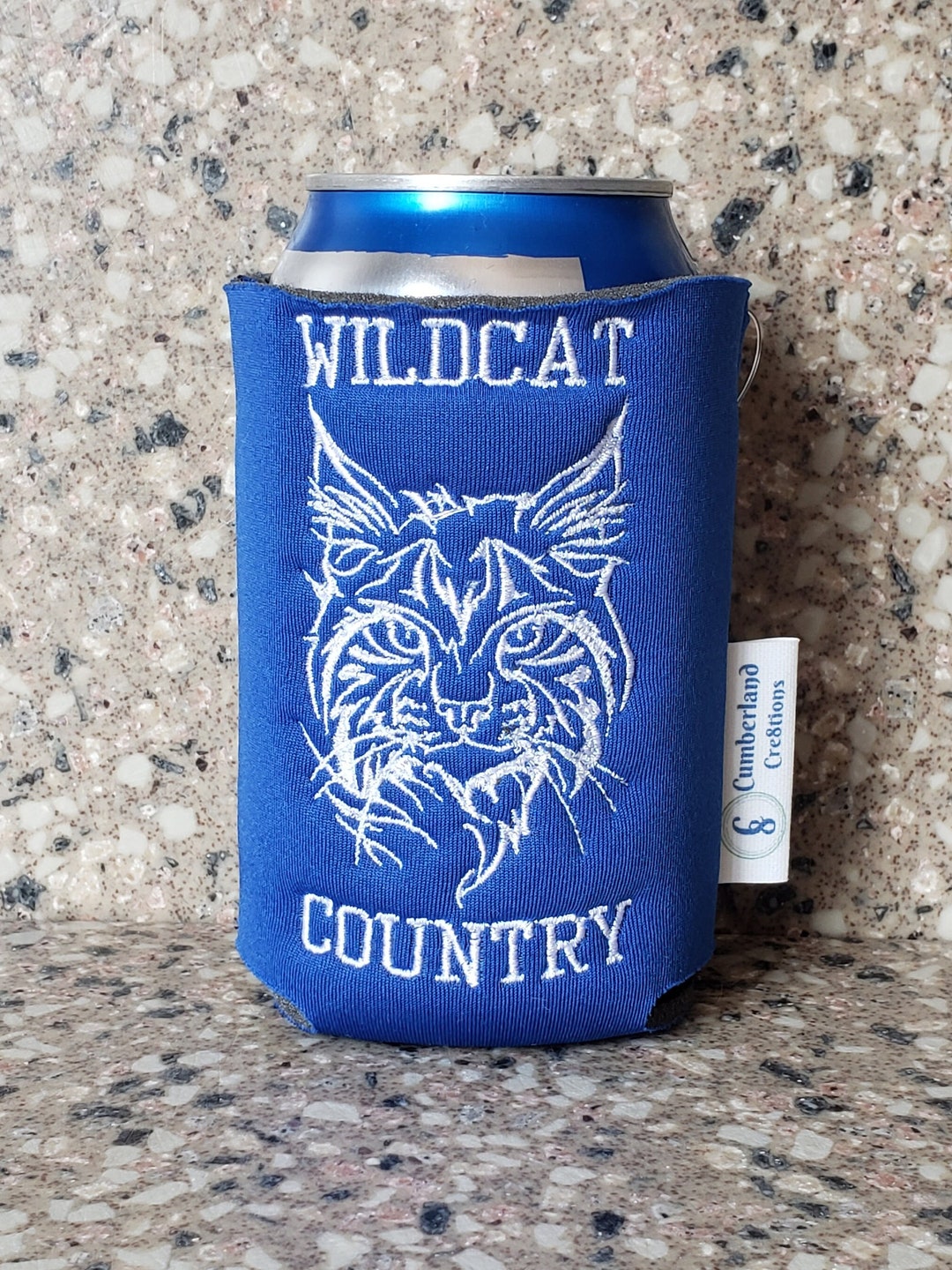 Wildcat Mascot Embroidered Can Cooler, Tailgating, SEC Team Inspired ...