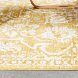 Disa Vintage Medallion Gold Soft Rug by Chill Rugs - Etsy
