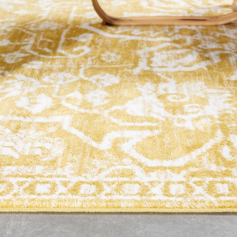 Disa Vintage Medallion Gold Soft Rug by Chill Rugs - Etsy