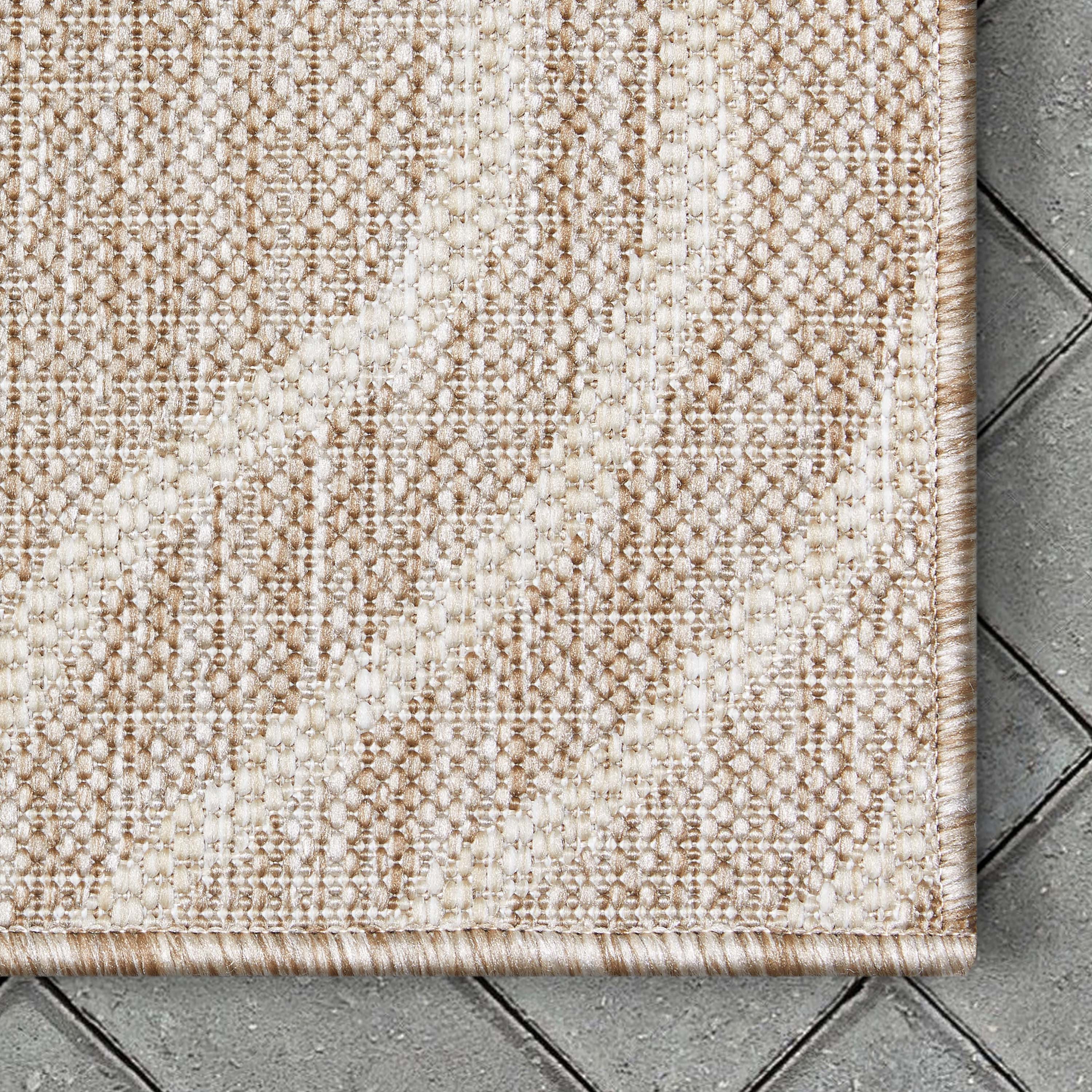 Ludo Lattice Trellis Indoor/outdoor Beige Textured Rug - Etsy