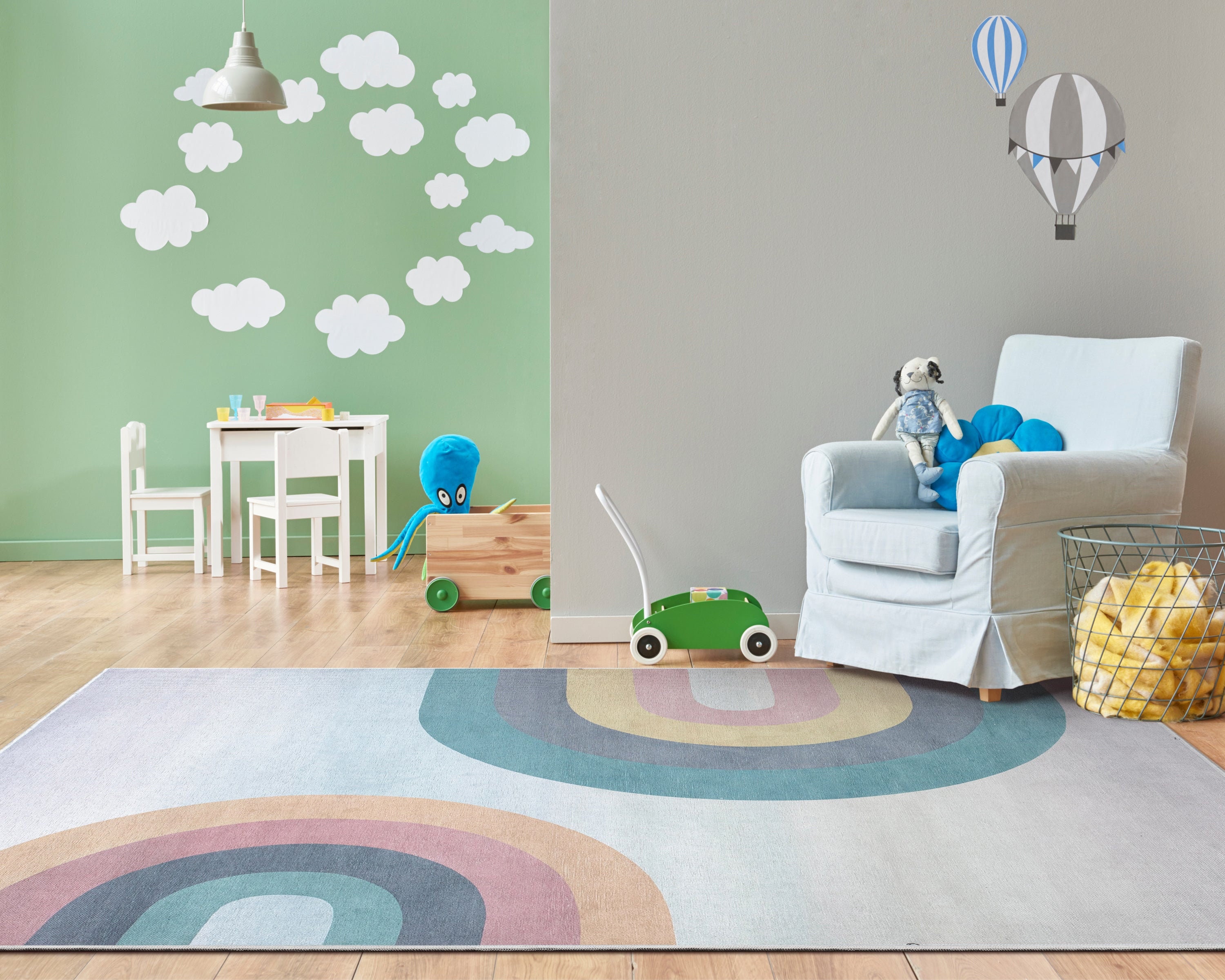 Kaleidoscope Rainbow Modern Multi Pastel Area Flat-weave Rug - Etsy